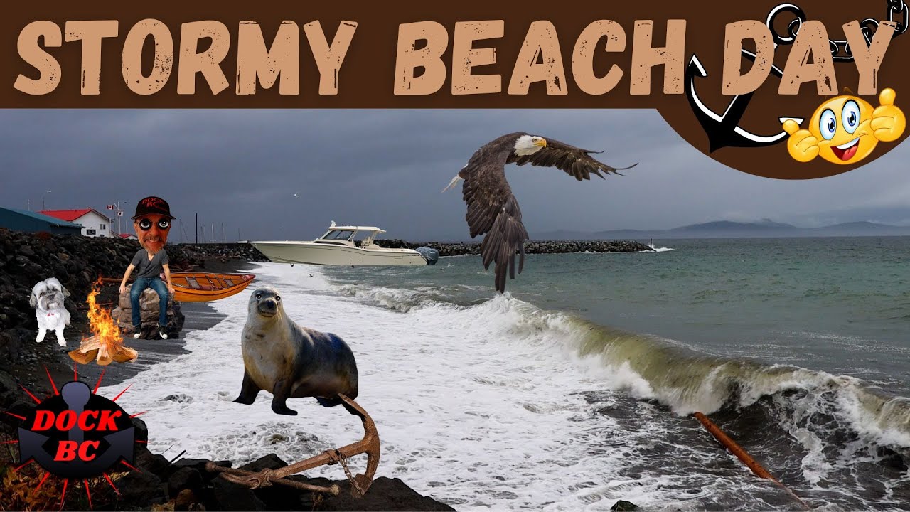Stormy Beach Day / French Creek Marina / Dock BC - YouTube