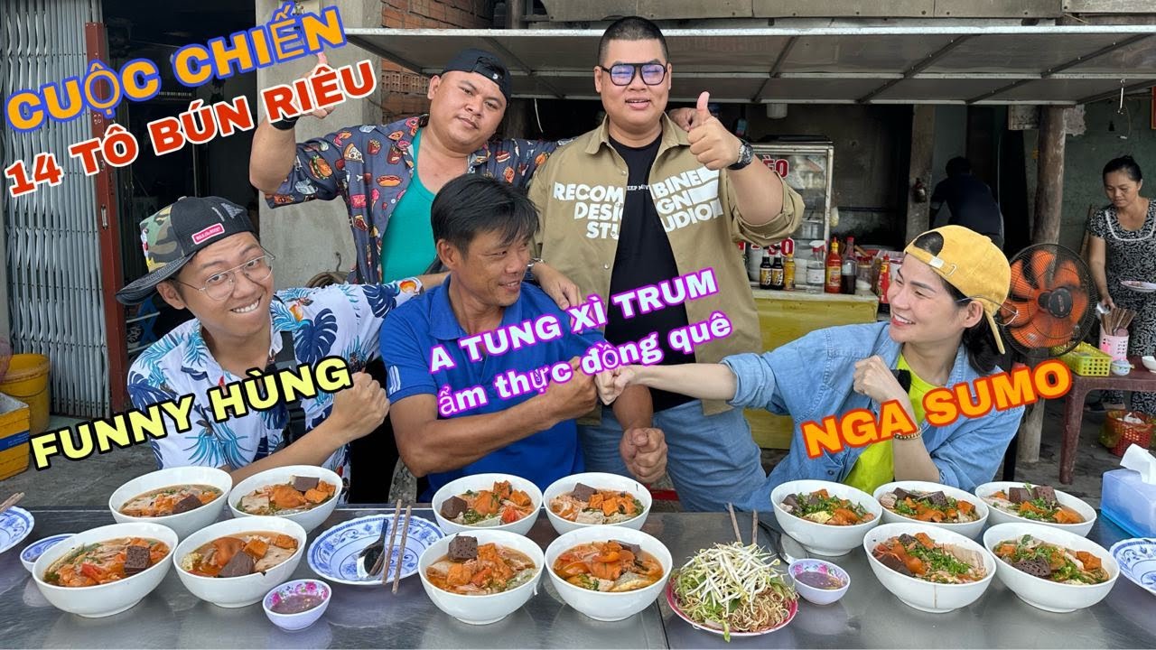 NGA SUMO - ANH TUNG KÊNH ( ATĐQ ) - FUNNY HÙNG CÙNG THỬ THÁCH 14 TÔ BÚN ...