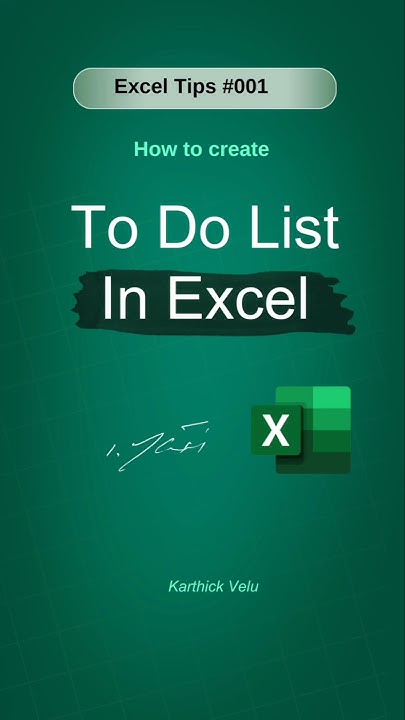 How to create To Do List in Excel 🤔🤯 | Learn Excel Tips Everyday #todolistinexcel #todolist # ...
