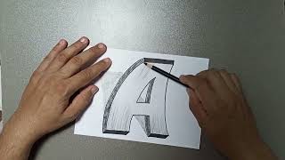 How to Draw the Letter A in 3D Style - Easy and Step-by... | Doovi
