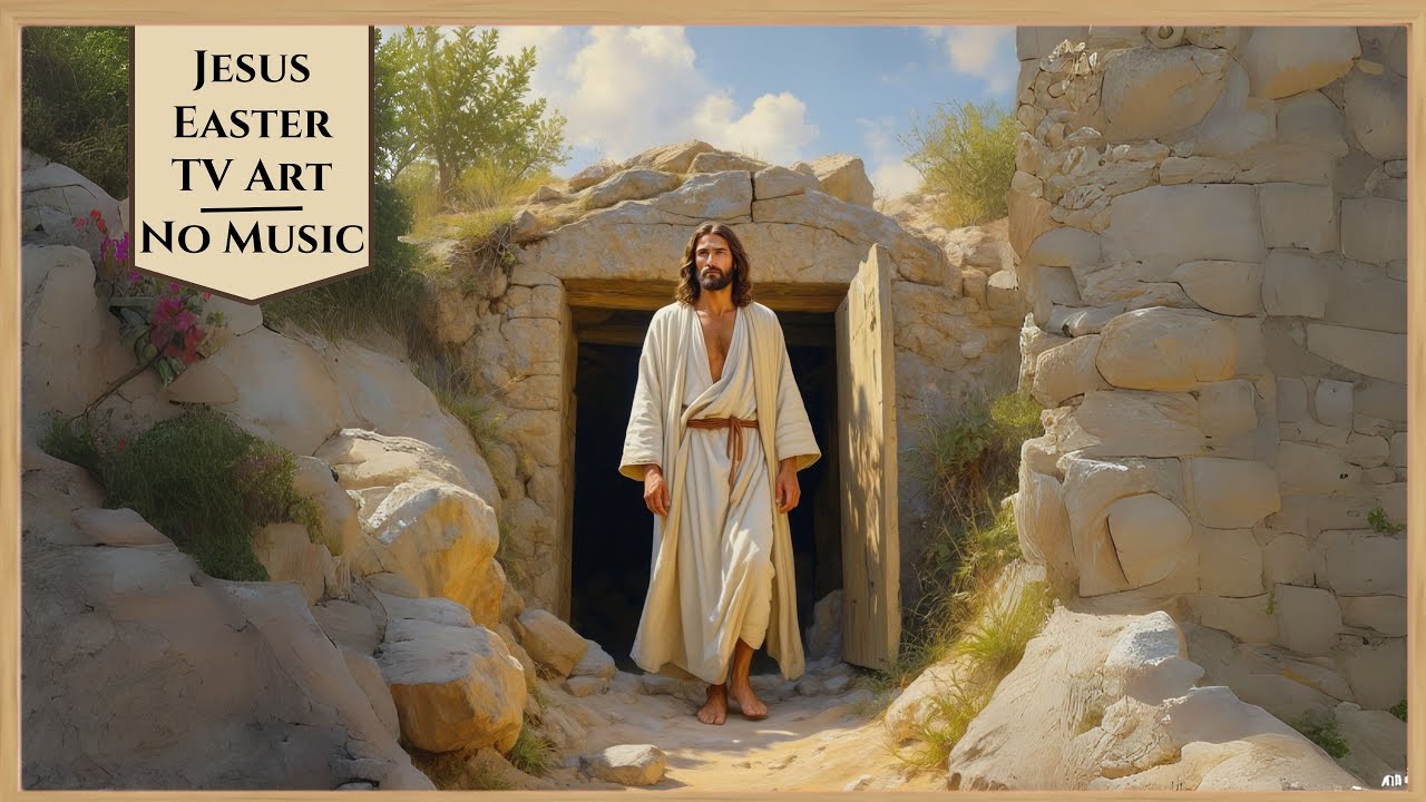 Jesus Easter 4K Framed Art for TV Screensaver | Painting TV Wallpaper ...