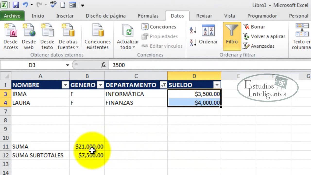 Subtotales. - YouTube