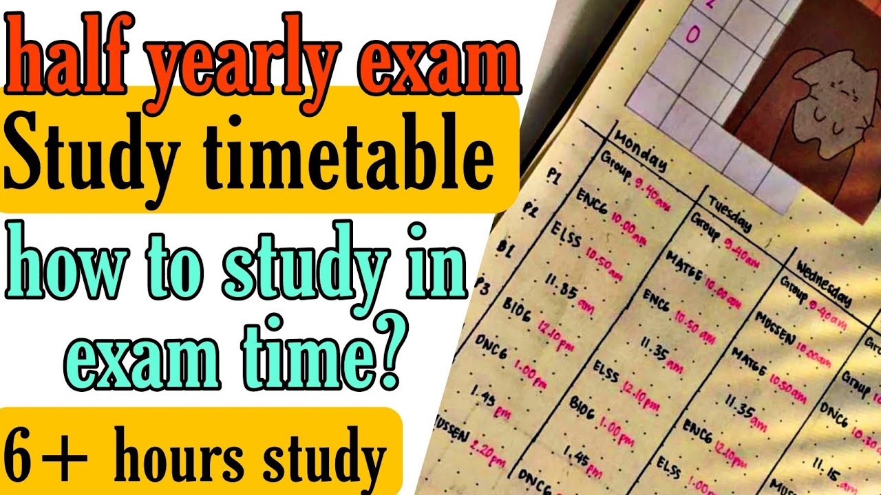 halfyearly exam timetable | how to study for halfyearly exam | Hamari ...