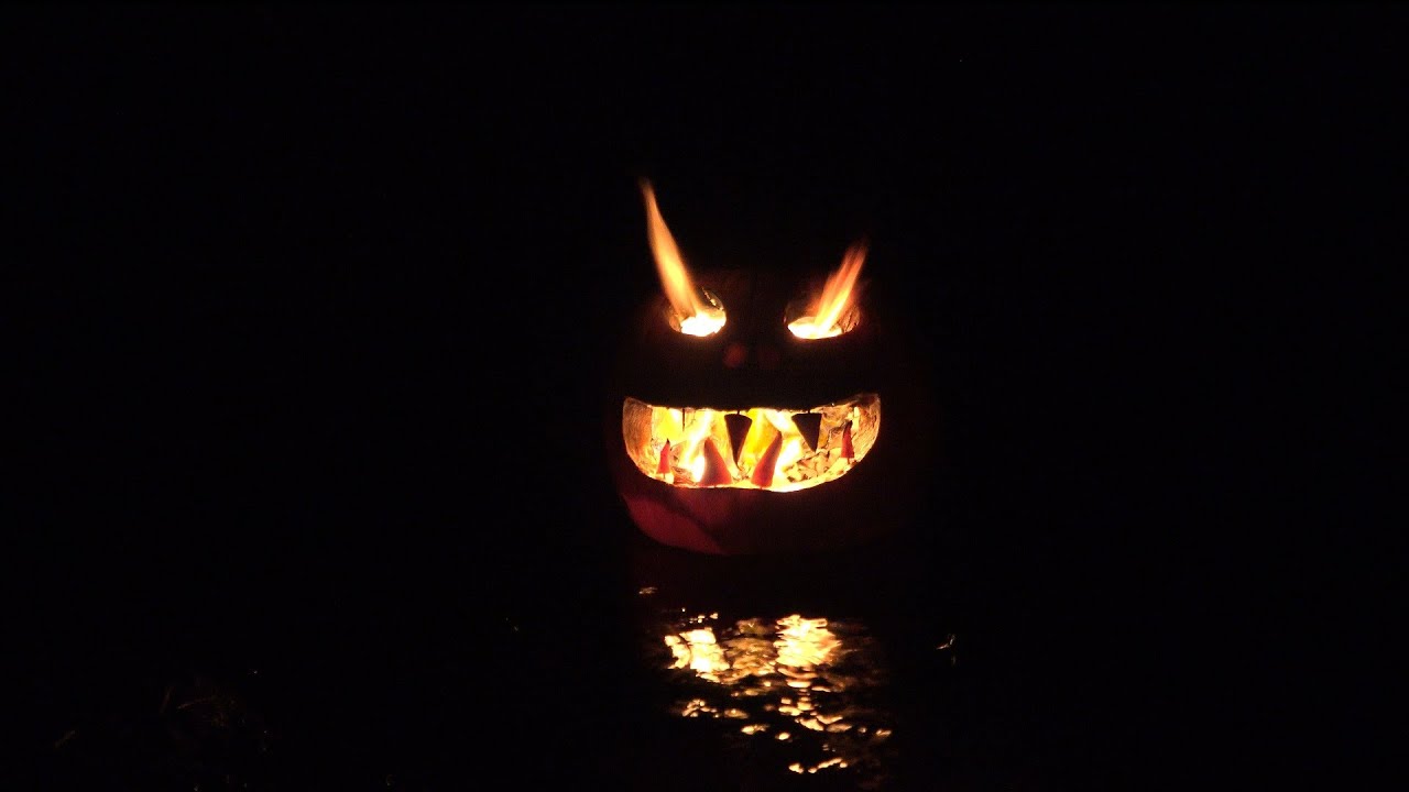Infernal Flaming Jack-o'-Lantern with Powerful Scary Halloween Sounds ...
