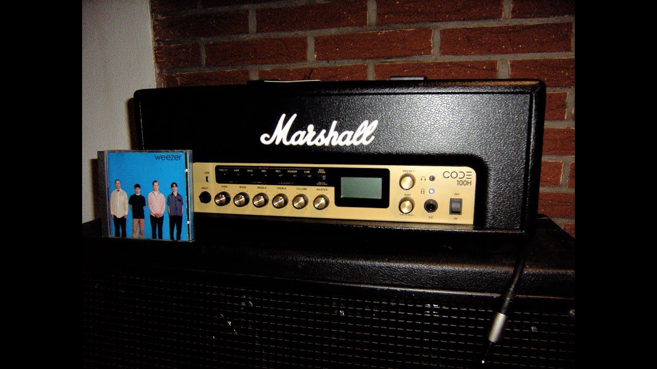 MARSHALL CODE 100H - GUITAR TONE SETTINGS FOR WEEZER/THE BLUE ALBUM (Just a suggestion) - YouTube