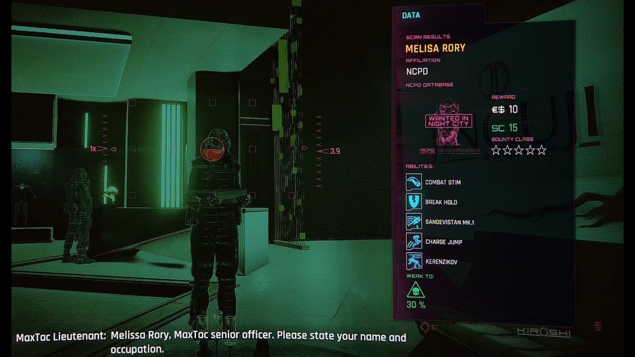 CyberPunk 2077: My Encouter With Melissa Rory The beloved Psycho form ...