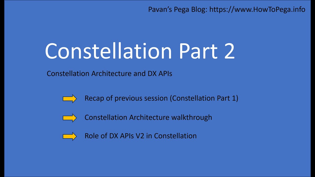 Pega Constellation Part 2 (Architecture and DX APIs) - YouTube