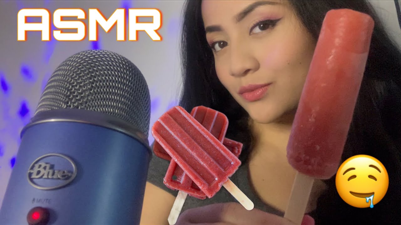 ASMR COMIENDO POPSICLE , EATING SOUNDS 👄🤤 - YouTube