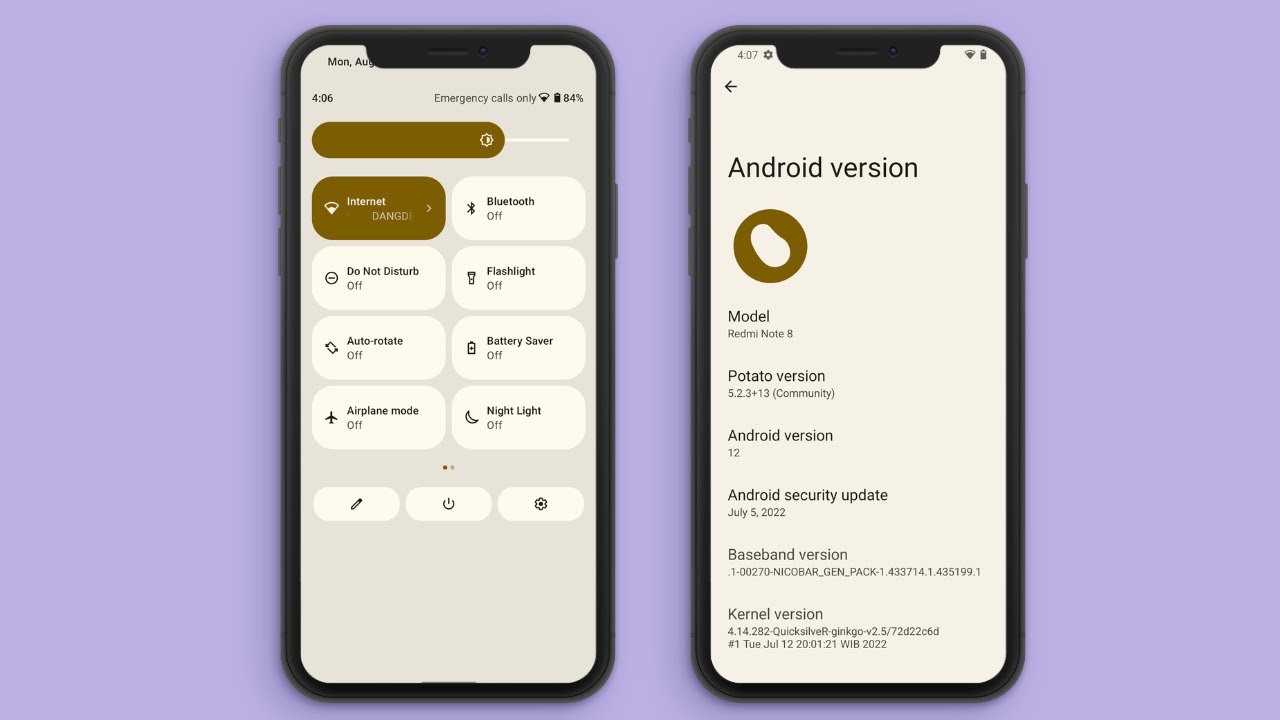 POTATO OS POSP V5.2.3+13 CHEESY REDMI NOTE 8 GINKGO ANDROID 12L - YouTube