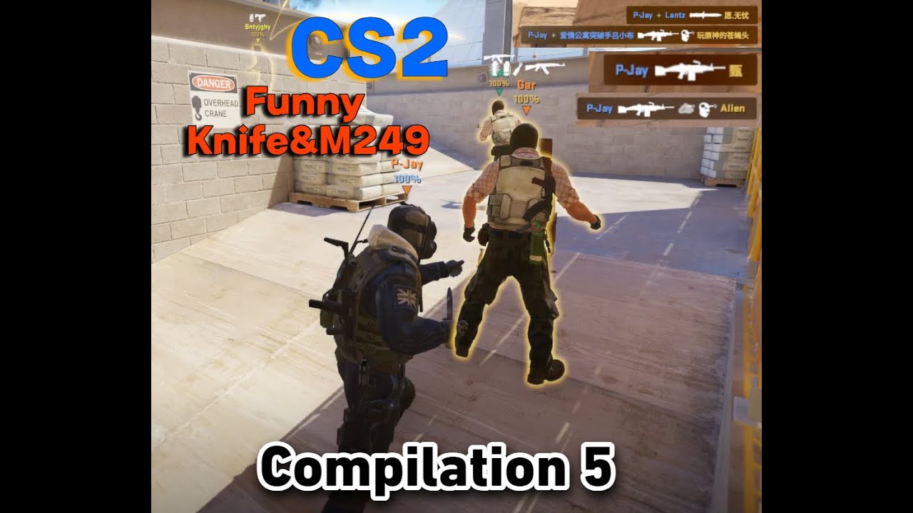 CS2 Funny Knife & M249 Compilation 5 - YouTube