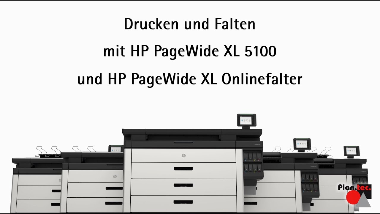 Drucken und Falten mit HP PageWide XL 5100 und HP SmartStream - YouTube