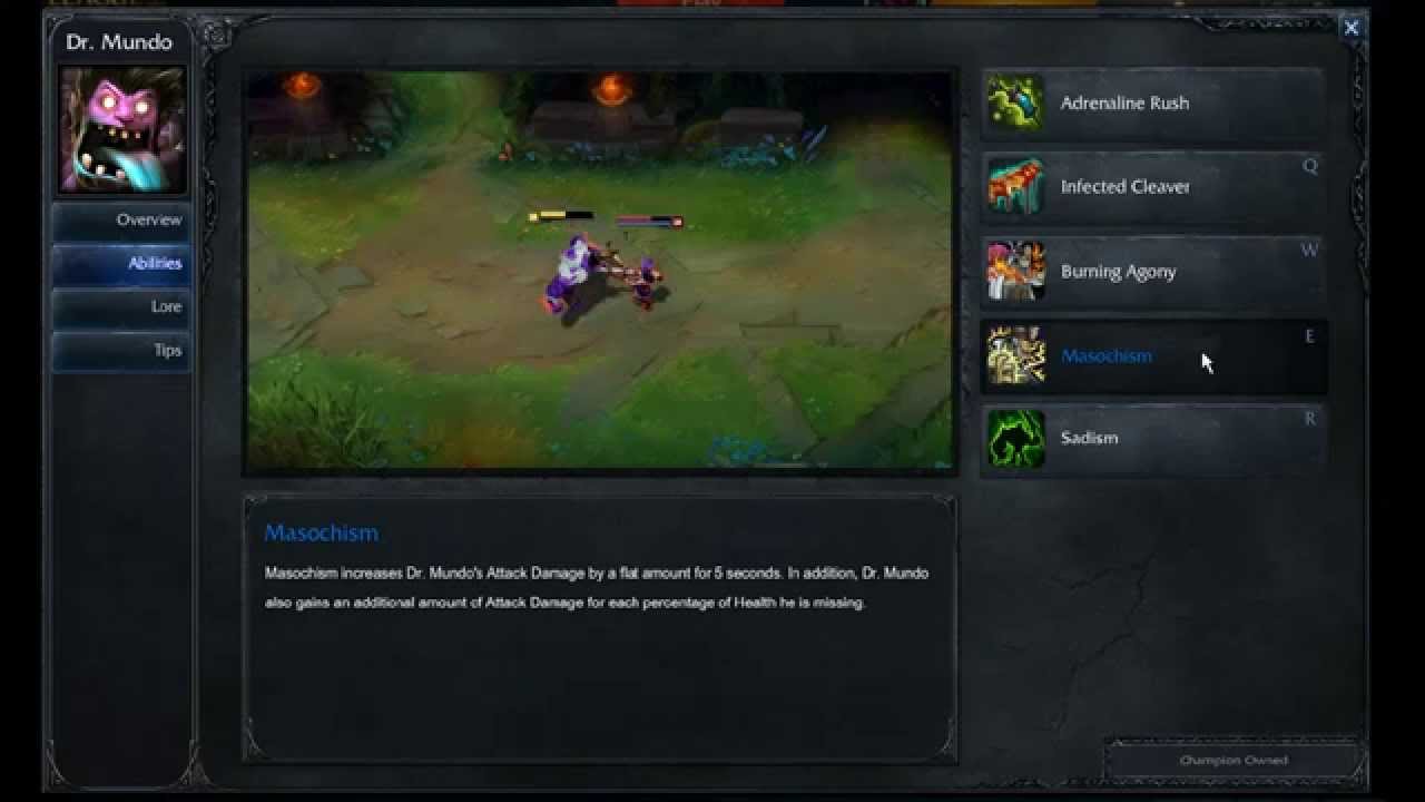 Dr. Mundo abilities - League of Legends - YouTube