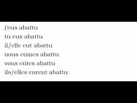 La conjugaison du verbe Abattre - YouTube
