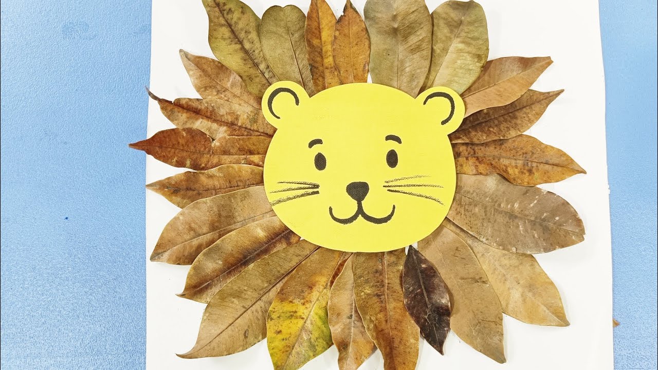 Lion 🦁 leaf 🌿 craft | Preschooler craft activity - YouTube