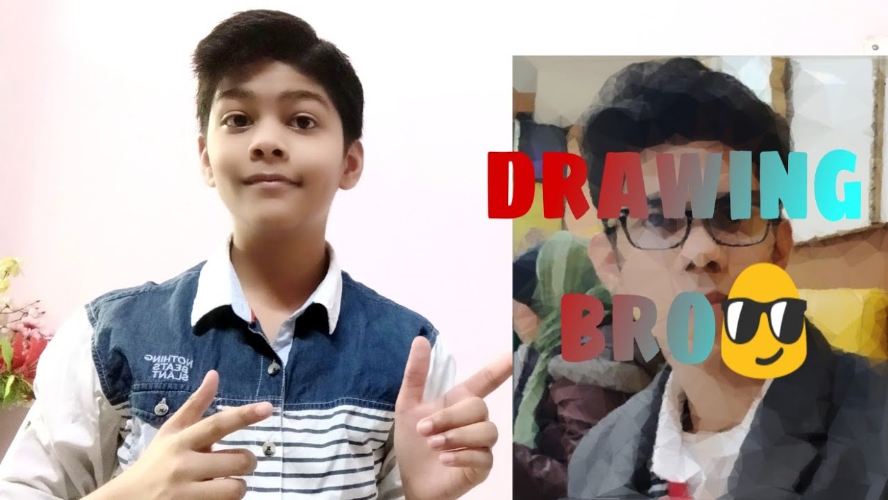 Drawing my brother's portrait 😎 - YouTube