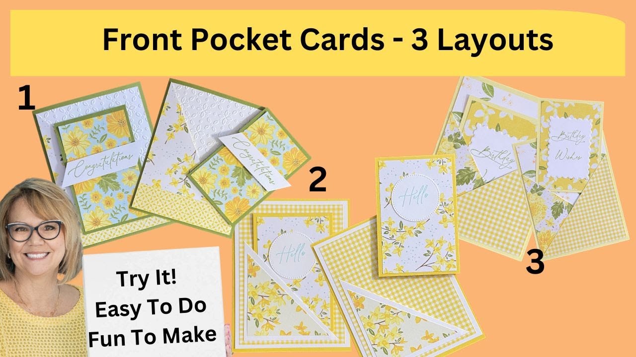 How to Make Front Pocket Cards! 3 Layouts featuring Floral Delight ...