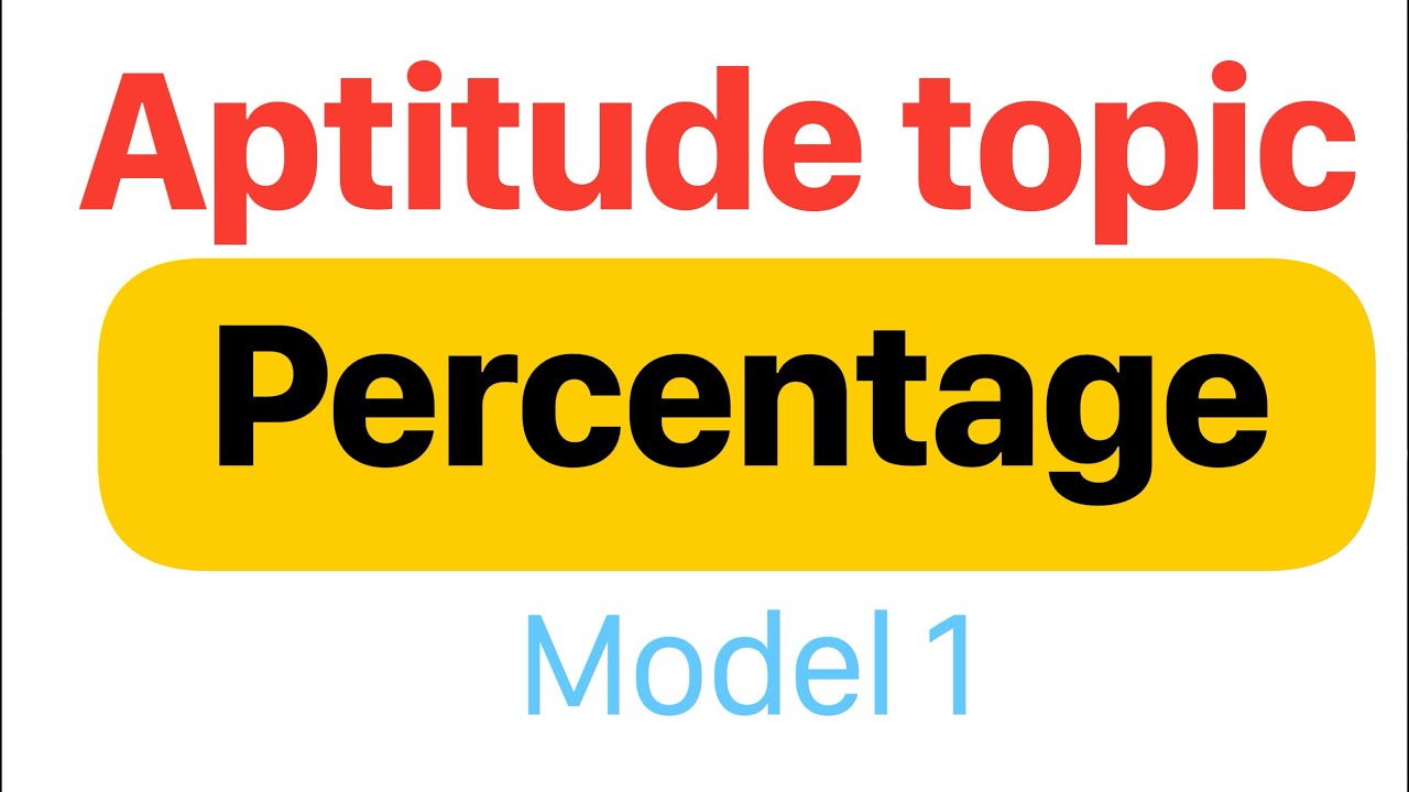Percentage - Model 1 ( Part - 2 ) - YouTube