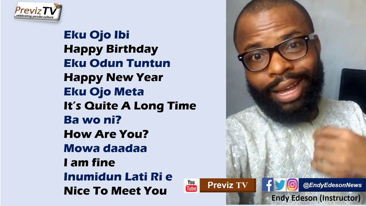 Basic Greetings In Yoruba Part 2 - YouTube