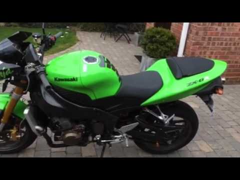 Kawasaki zx6r 05 straight bar conversion. - YouTube