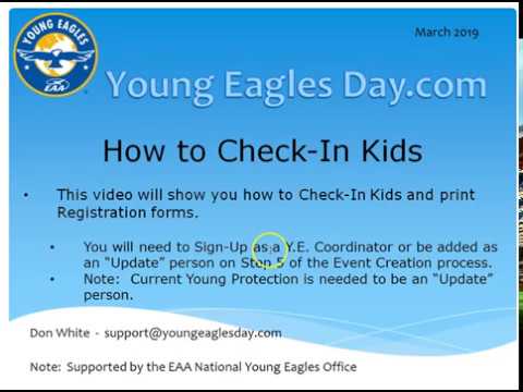 Young Eagles Day - Check-in Process for Youth Eagle Kids - YouTube