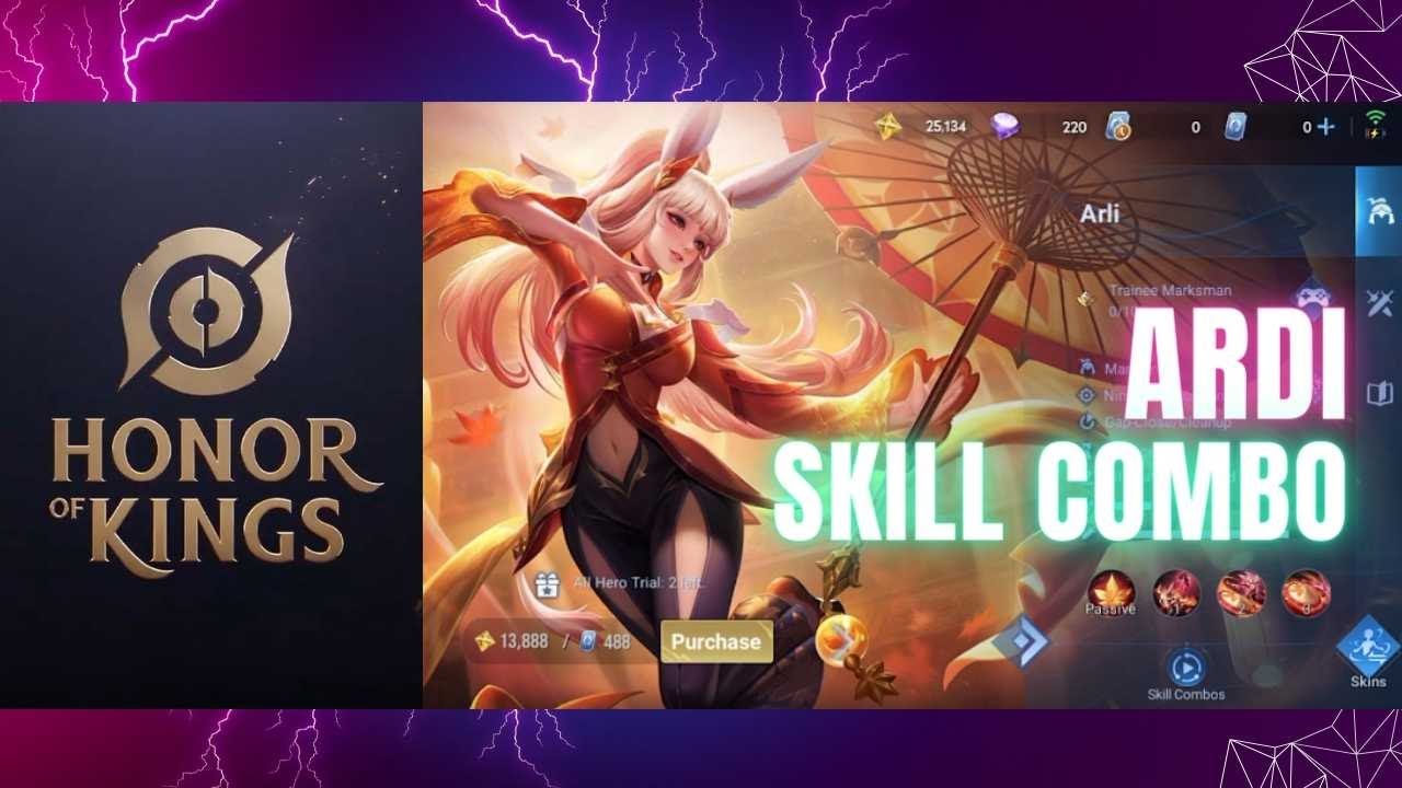 HONOR OF KINGS HOK ARLI SKILL COMBO - YouTube