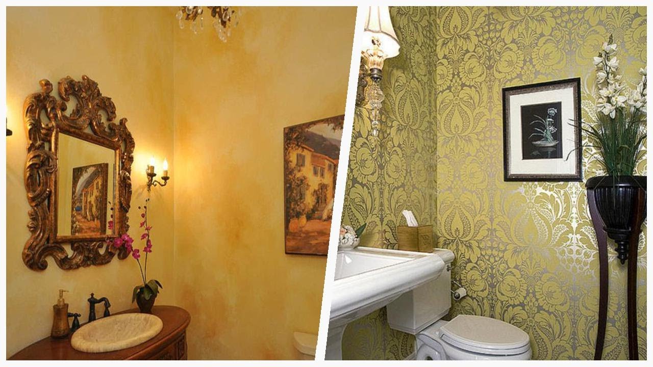 75 Yellow Powder Room With A Two-piece Toilet Design Ideas You'll Love ...