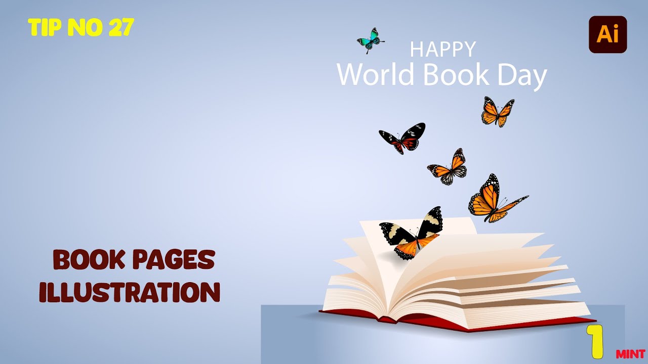Book Pages Illustration Tutorial in Adobe Illustration - YouTube