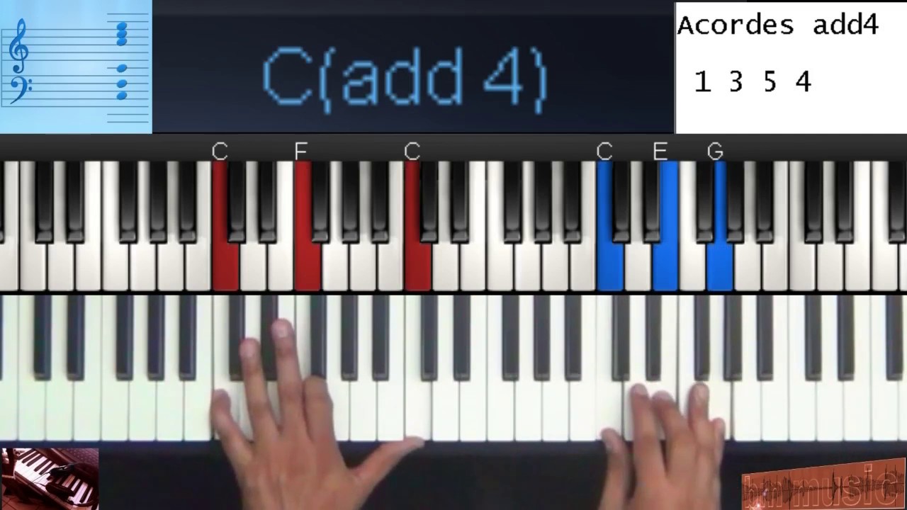 Acordes add4 en el Piano - YouTube
