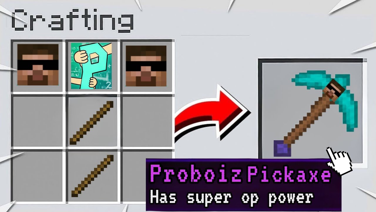 Minecraft but There are CUSTOM PICKAXE... - YouTube