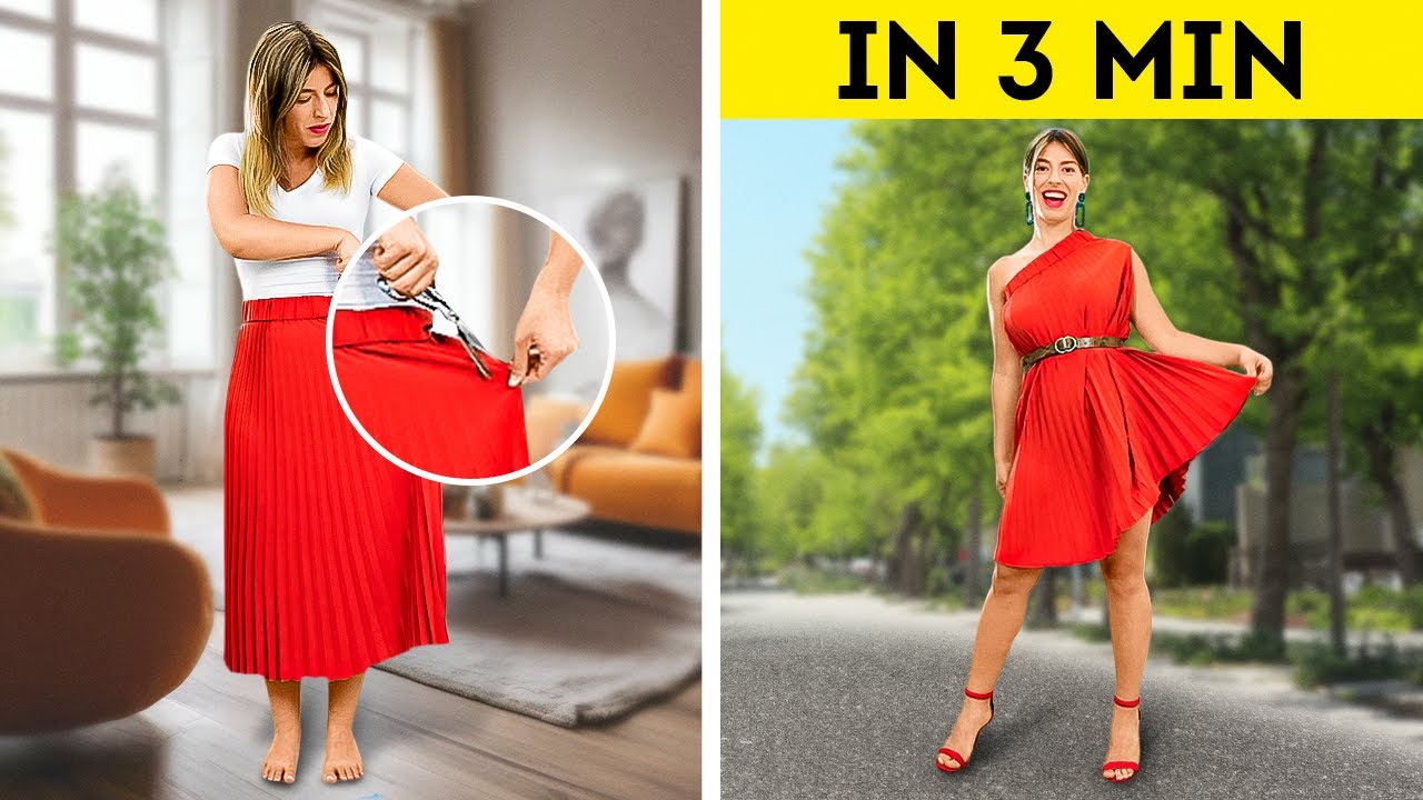 Transform Basic Clothes into Stylish Outfits with One Cut! 👗 ️ - YouTube