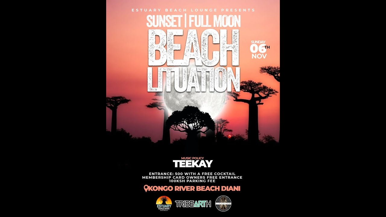 Sunset + Full Moon Party November 2022 at Kongo River Diani Beach ...