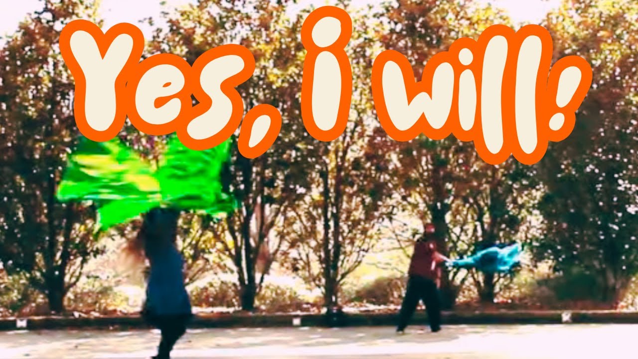 Couple Worship Dance with Flags / Yes, I Will - YouTube