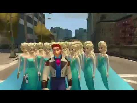 Grand Theft Auto IV | Elsa VS Anna Frozen HD - YouTube