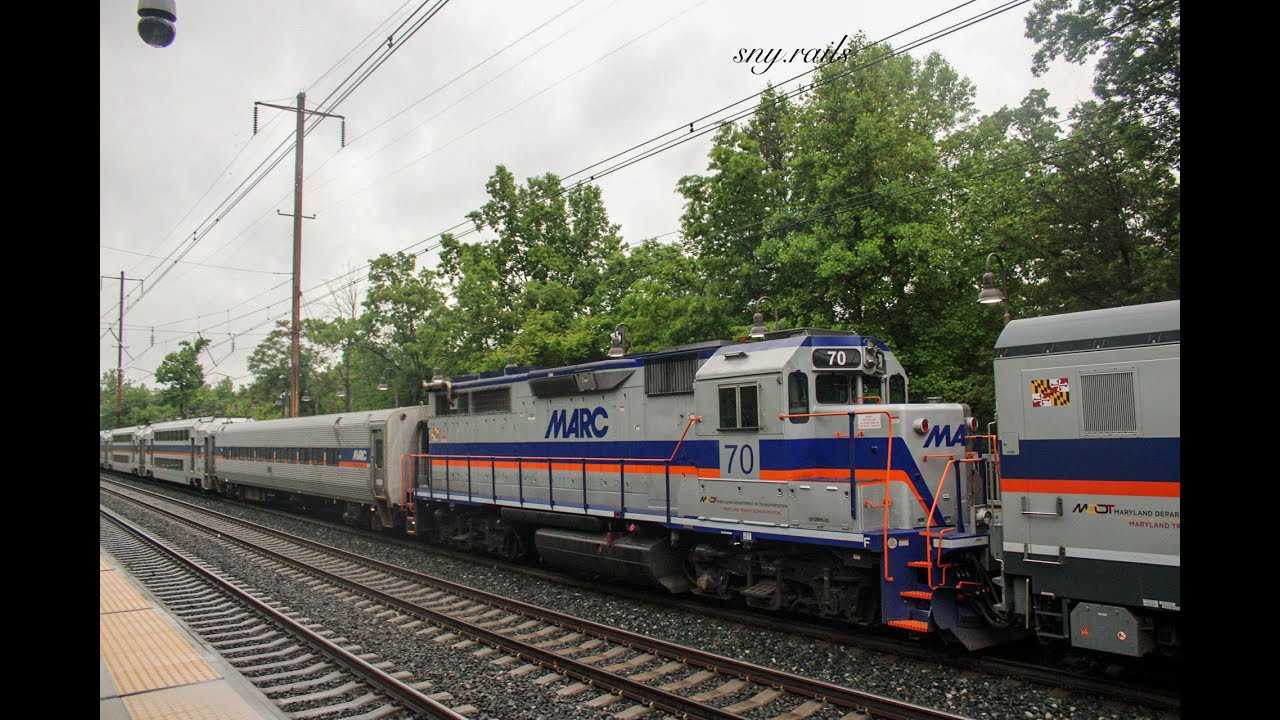 ᴴᴰ PM Rush hour action at BWI Airport station ft. Amtrak & MARC - 5/14 ...