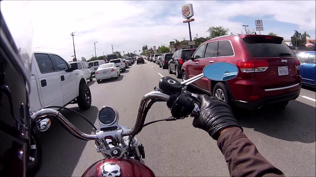 Lane Splitting 4-7-2017 CHP tail, Idiot in truck & Bike dies - YouTube