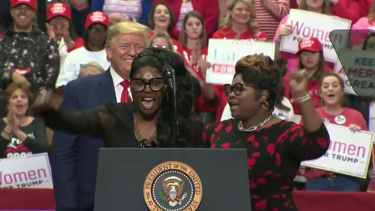 Diamond & Silk Join Trump At Re-election Campaign Rally | Charlotte, NC ...