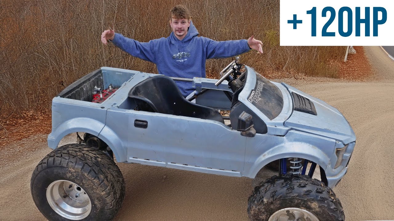 I put a 700cc snowmobile engine in mini f150 for my sister! - YouTube