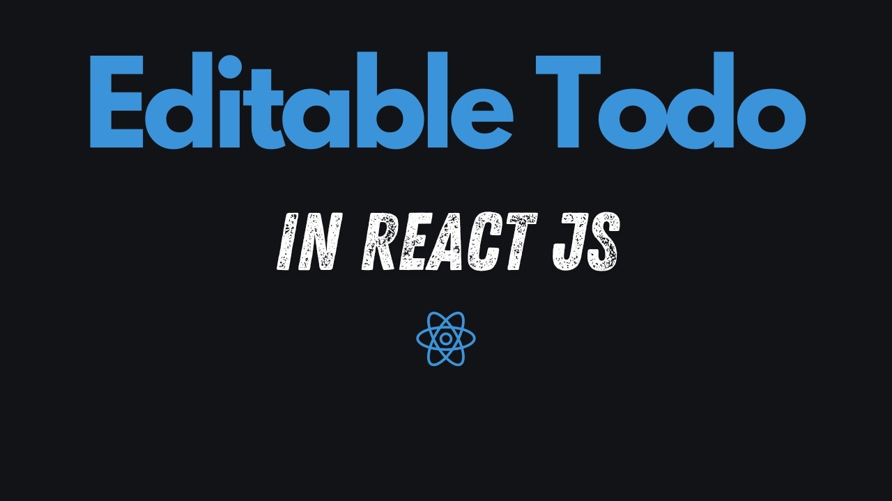 React Js Editable Todo | Frontend Interview Questions | React Interview Questions - YouTube