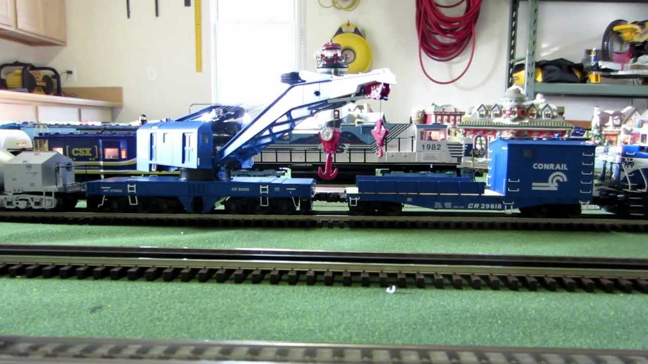 Conrail Command Control Crane Car - YouTube