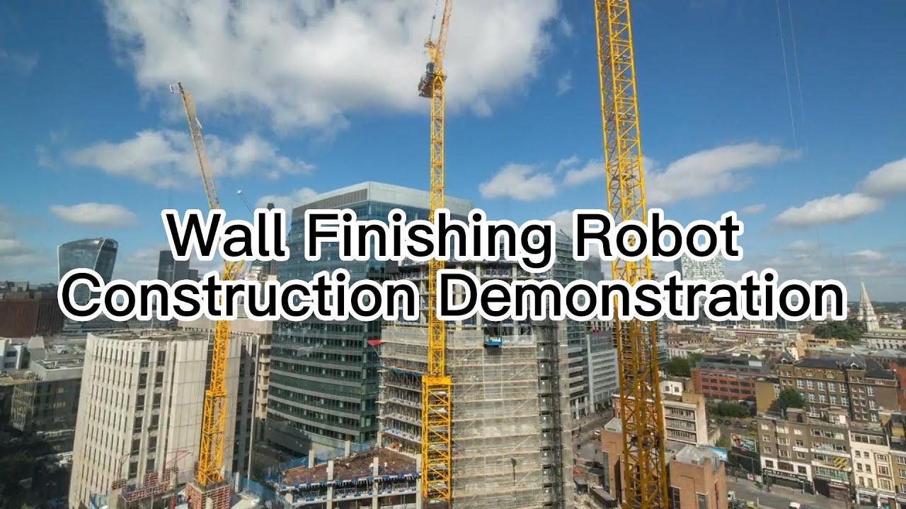 DaFang AI Wall Finishing Robot Construction Demonstration - YouTube