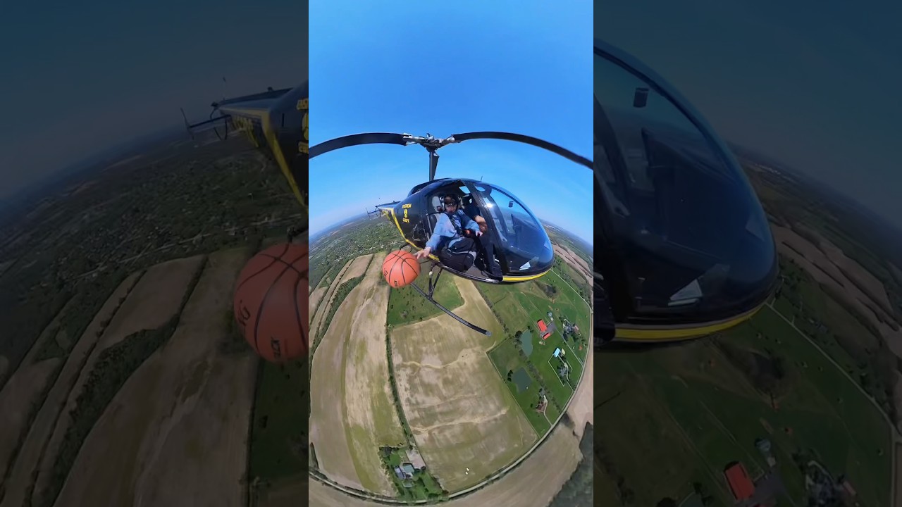 World Record for the Highest Basketball Shot🏀🚁 and Bullseye🎯#trickshots ...