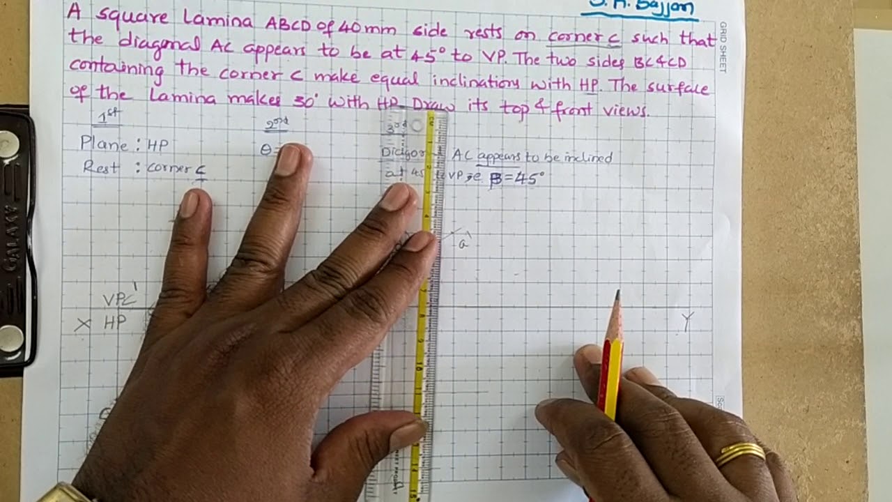 04 Projection of Square lamina - YouTube