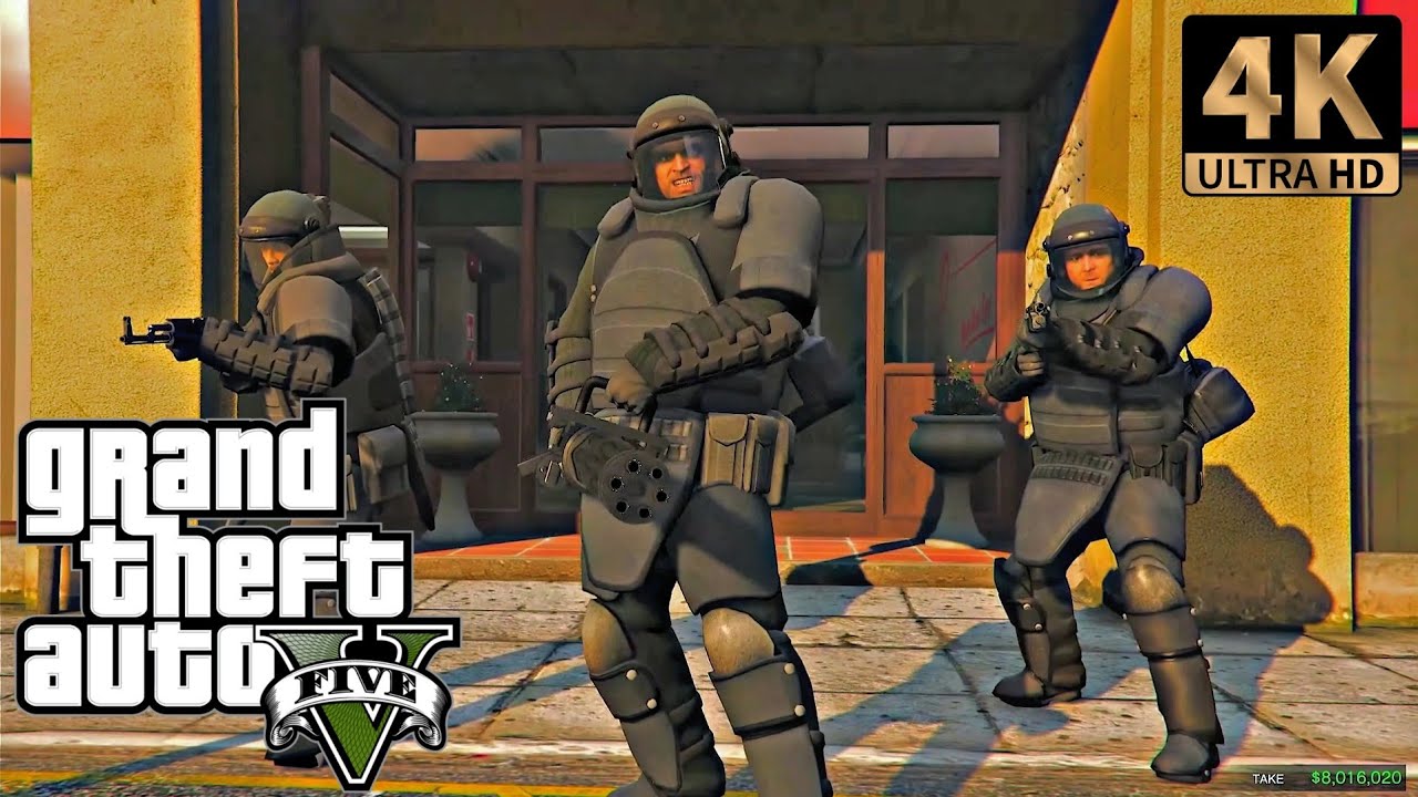 GTA 5 - The Paleto Score | Bank Heist Gameplay - PS4 [4K60FPS] - YouTube