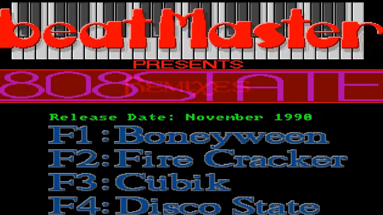 AMIGA DEMO 808 State Remixes 11 1990 Beatmaster SONGS EXAMPLES BEAT ...