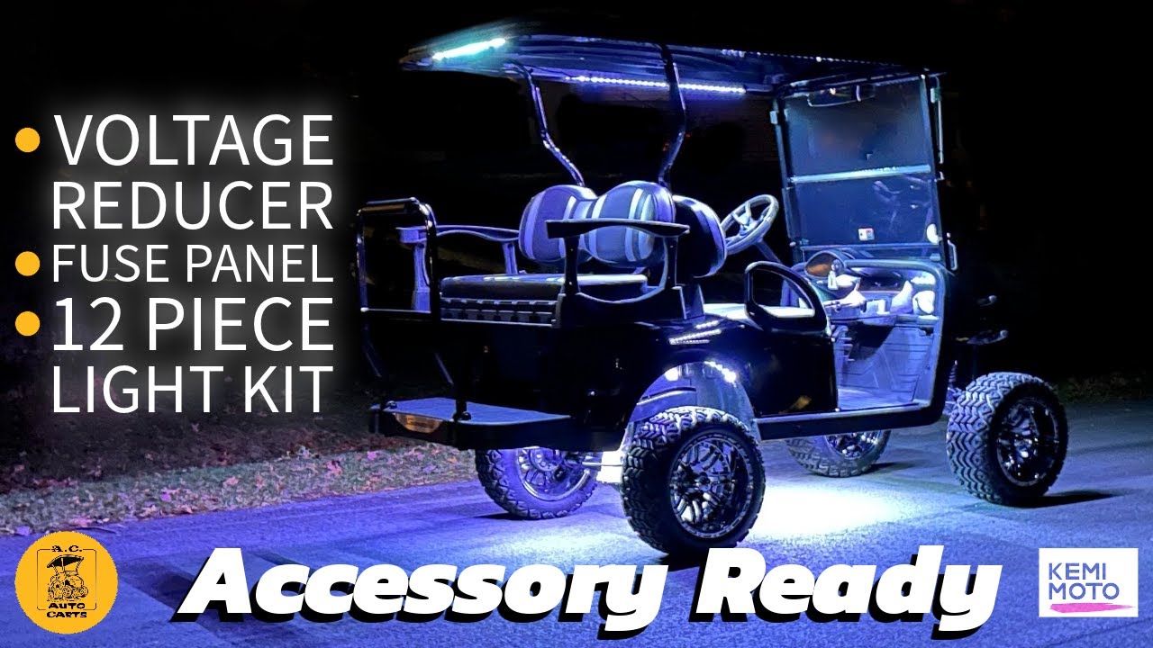 2015 EZGO RXV is 12V Ready! Voltage Reducer, Fuse Panel and KEMIMOTO 12 ...