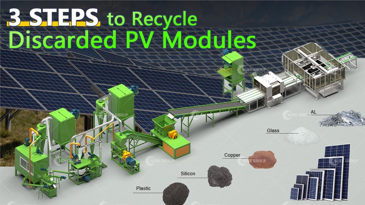 3 Steps to Recycle Discarded PV Modules | Solar Panel Recycling Machine ...