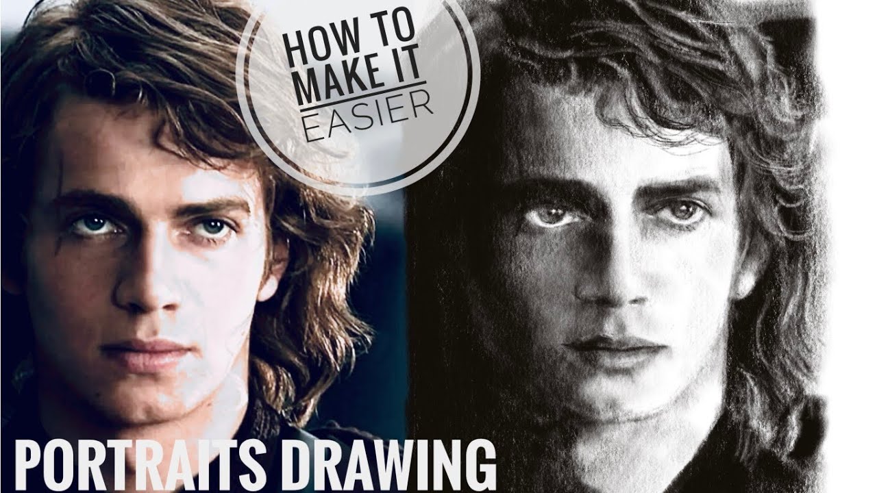 Tips on making portraits drawing easier - YouTube