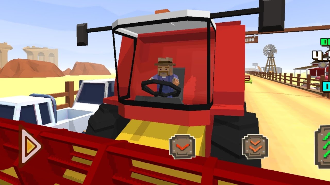 Farmer rocking the race track - Blocky Farming and Racing Simulator ...