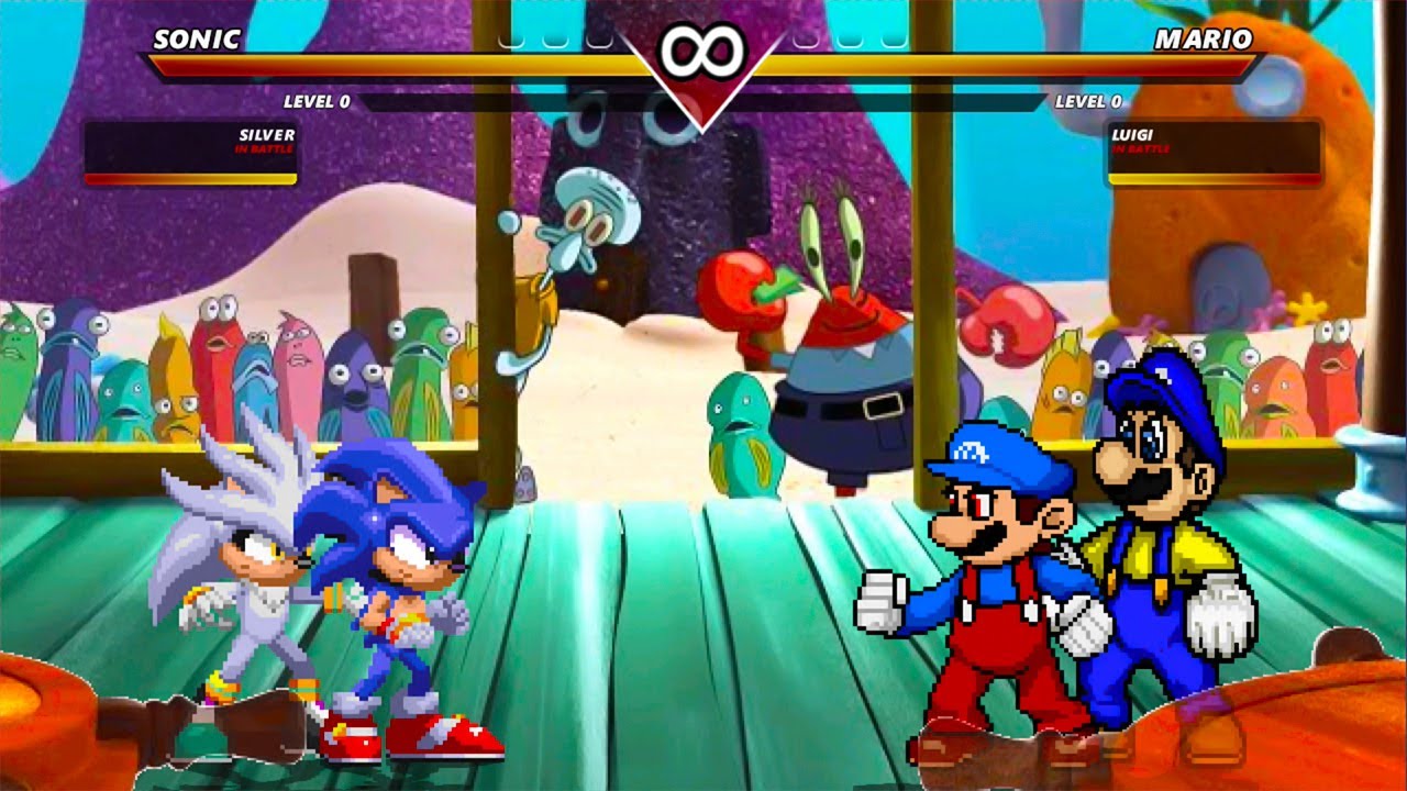 Sonic The Hedgehog and Silver vs The Super Mario Bros and Luigi: Tag ...