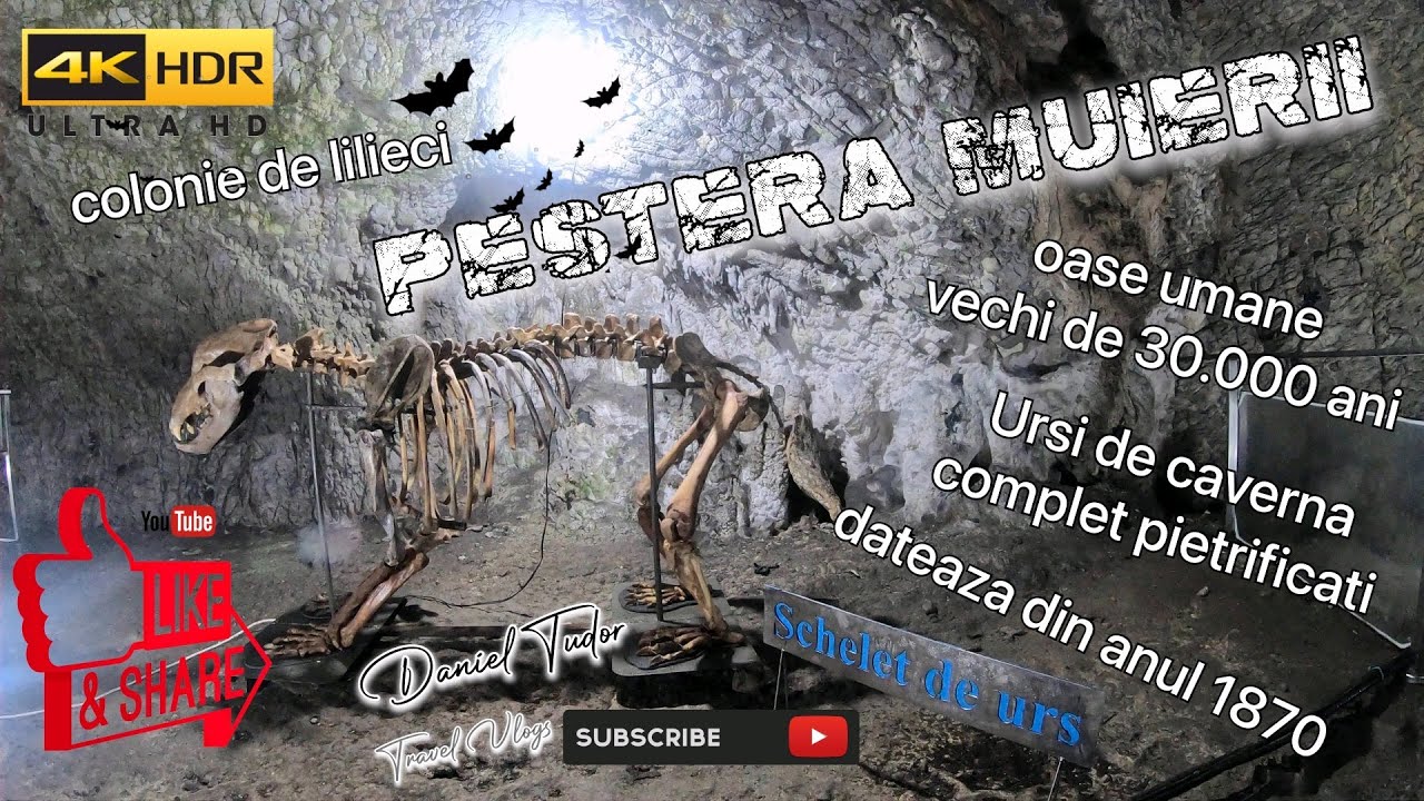 Pestera Muierii 4K dateaza din 1870 / Baia de Fier /jud Gorj - YouTube